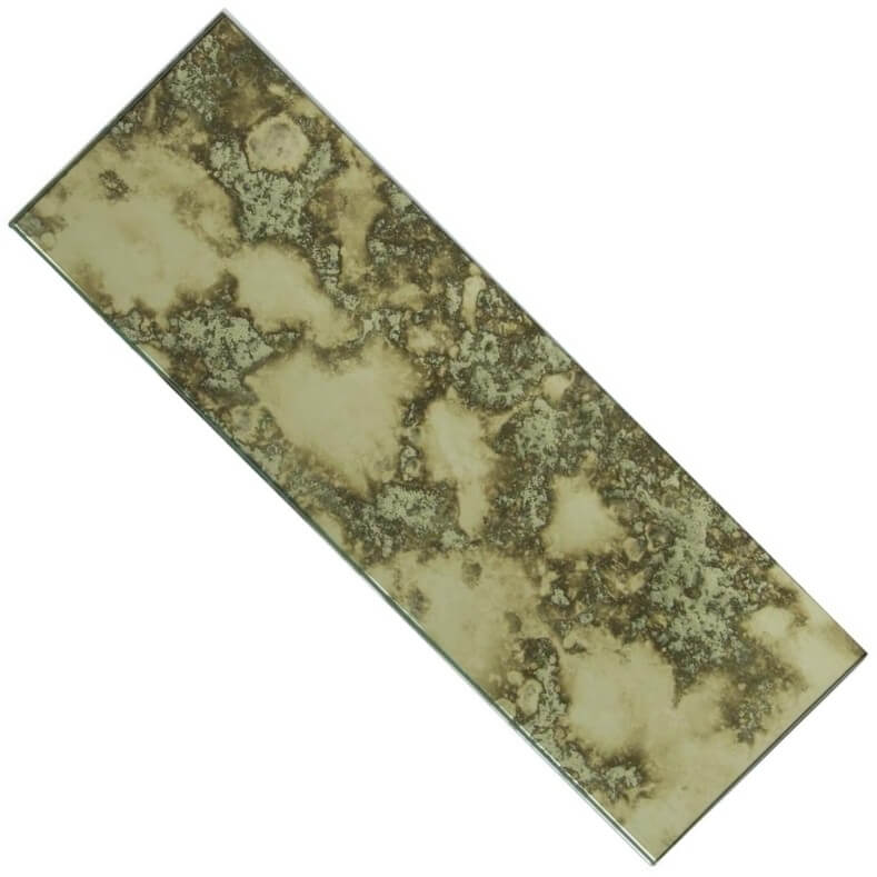 Home › Distressed Antique Mirror Glass Subway Tile - 4x12" Beveled or ...