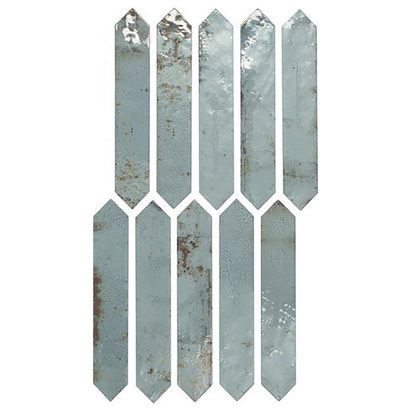 distressed-rustic-aqua-blue-ceramic-picket-tile-backsplash-4716527 ...