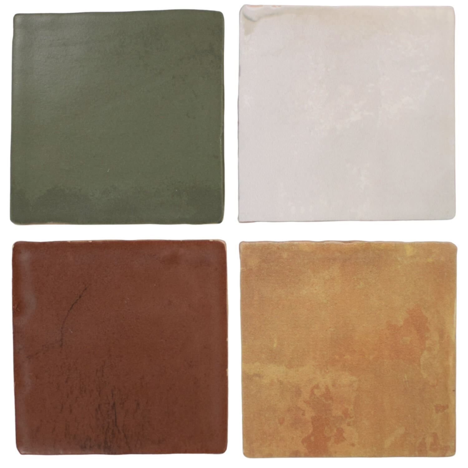 Kale green handmade look tile with matte finish. Terracotta look earthy ...