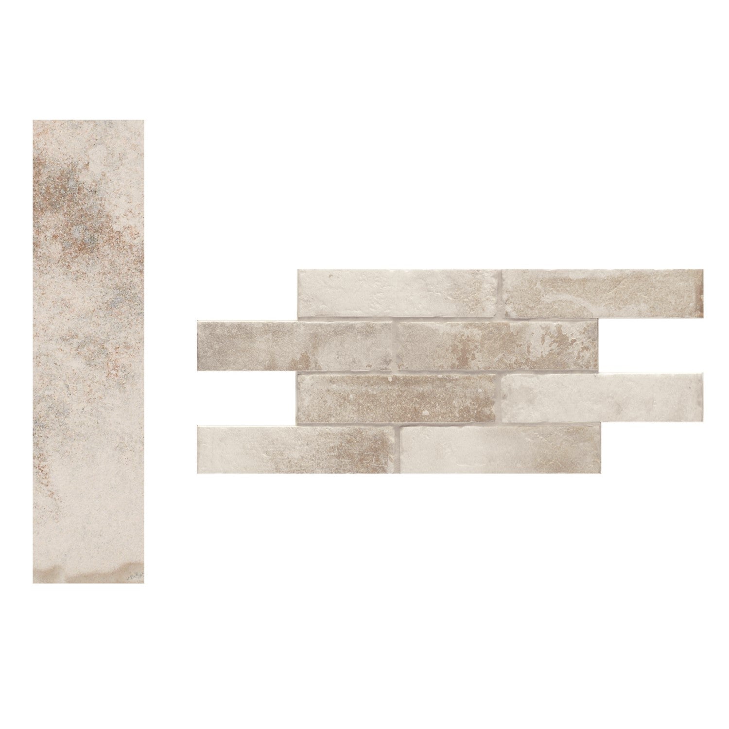 Home › Weathered White Porcelain Brick Look Subway Tile