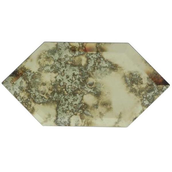 Home › Distressed Antique Mirror Glass Tile in 4x8" Beveled Picket ...