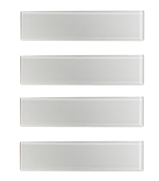 5 Sq Ft of Silver Grey Glass 3x12" Subway Tile