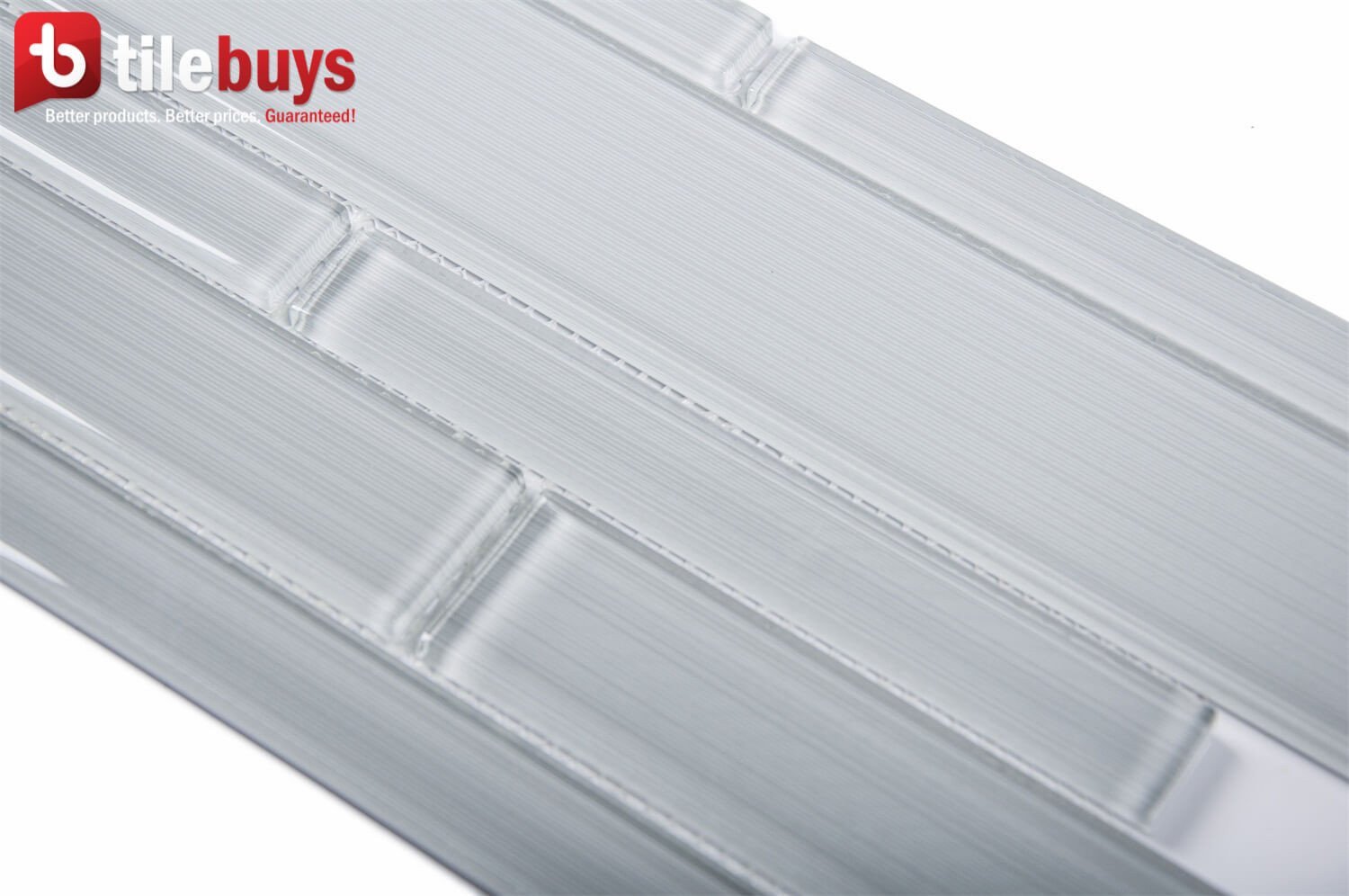 White Glass Strip Mosaic Tile